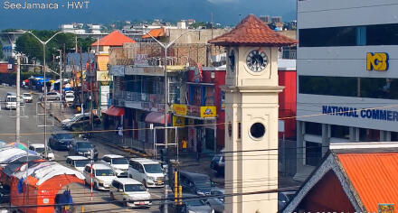 Kingston - Half-Way-Tree Clock, Jamaica - Webcams