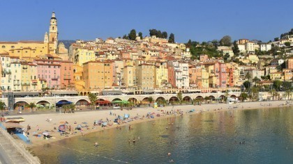 Mentona - Plage des Sablettes, Francja - kamery internetowe, webcams