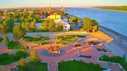 Lensk - Panorama of the city, Russia - Live View
