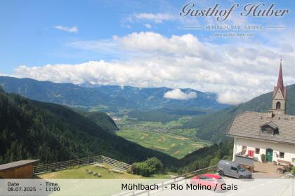 Mühlbach/Rio Molino - Gais, Italy - Webcams