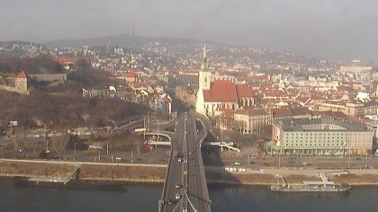 Bratislava - The Old Bridge, SNP Bridge, Apollo Bridge, Slovakia - Webcams
